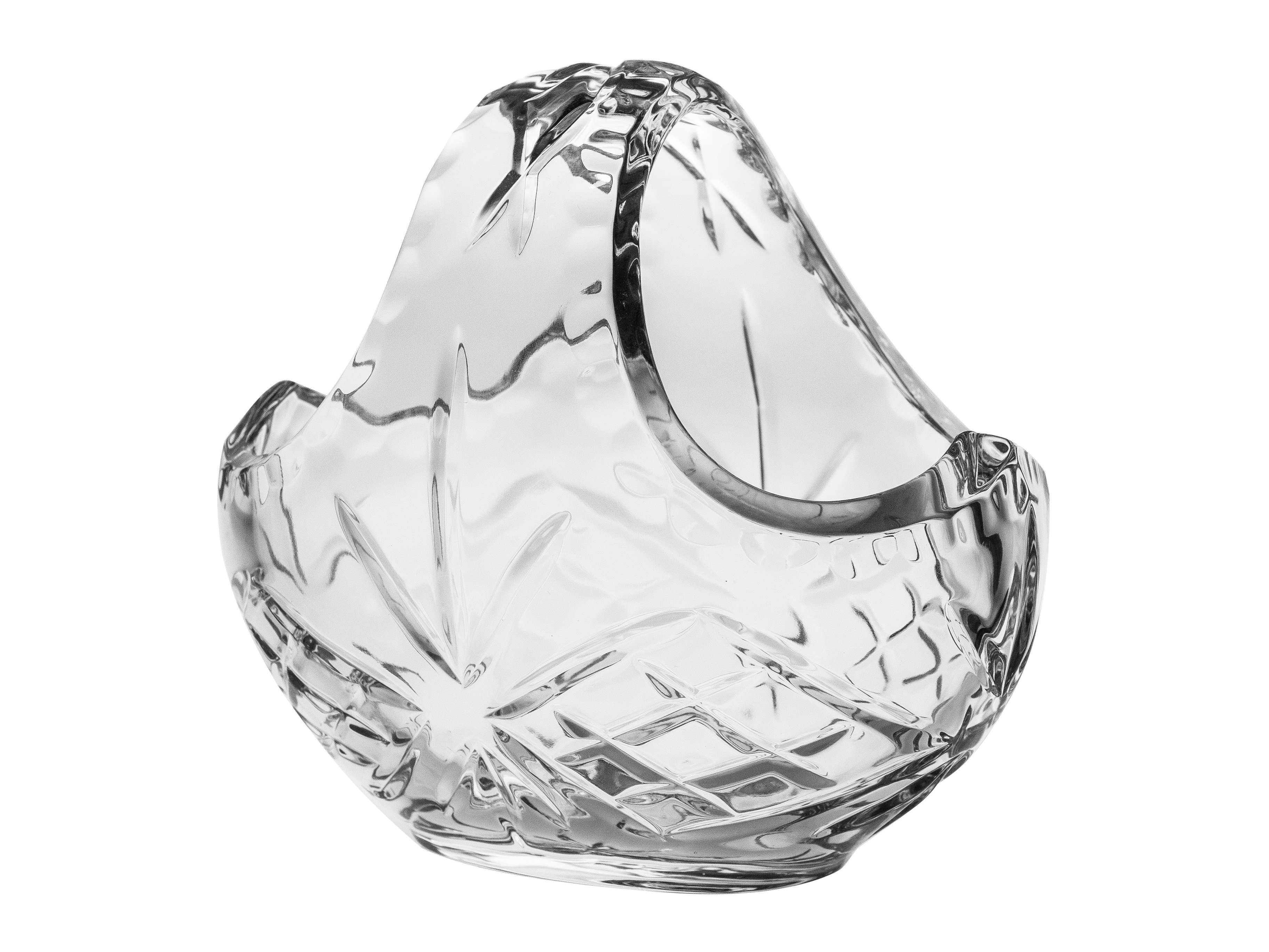 Everly Quinn Crystal Oval Decorative Bowl in Clear | Wayfair