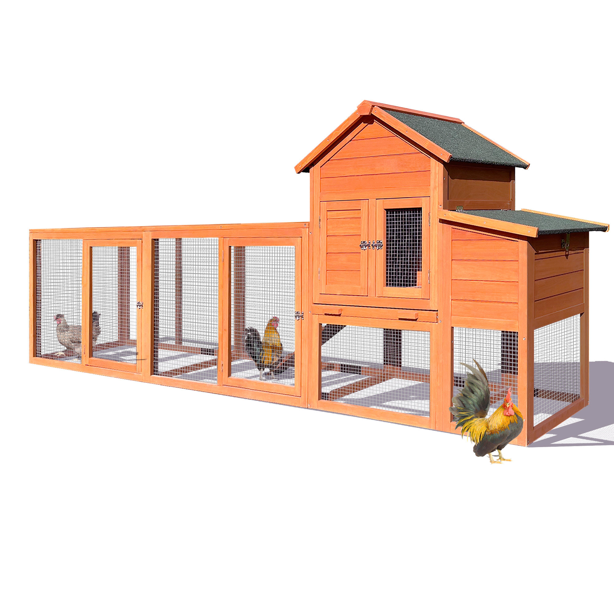One Allium Way® Chicken Run - And . Holds 2-4 Chickens. Wood, 122 In. D ...