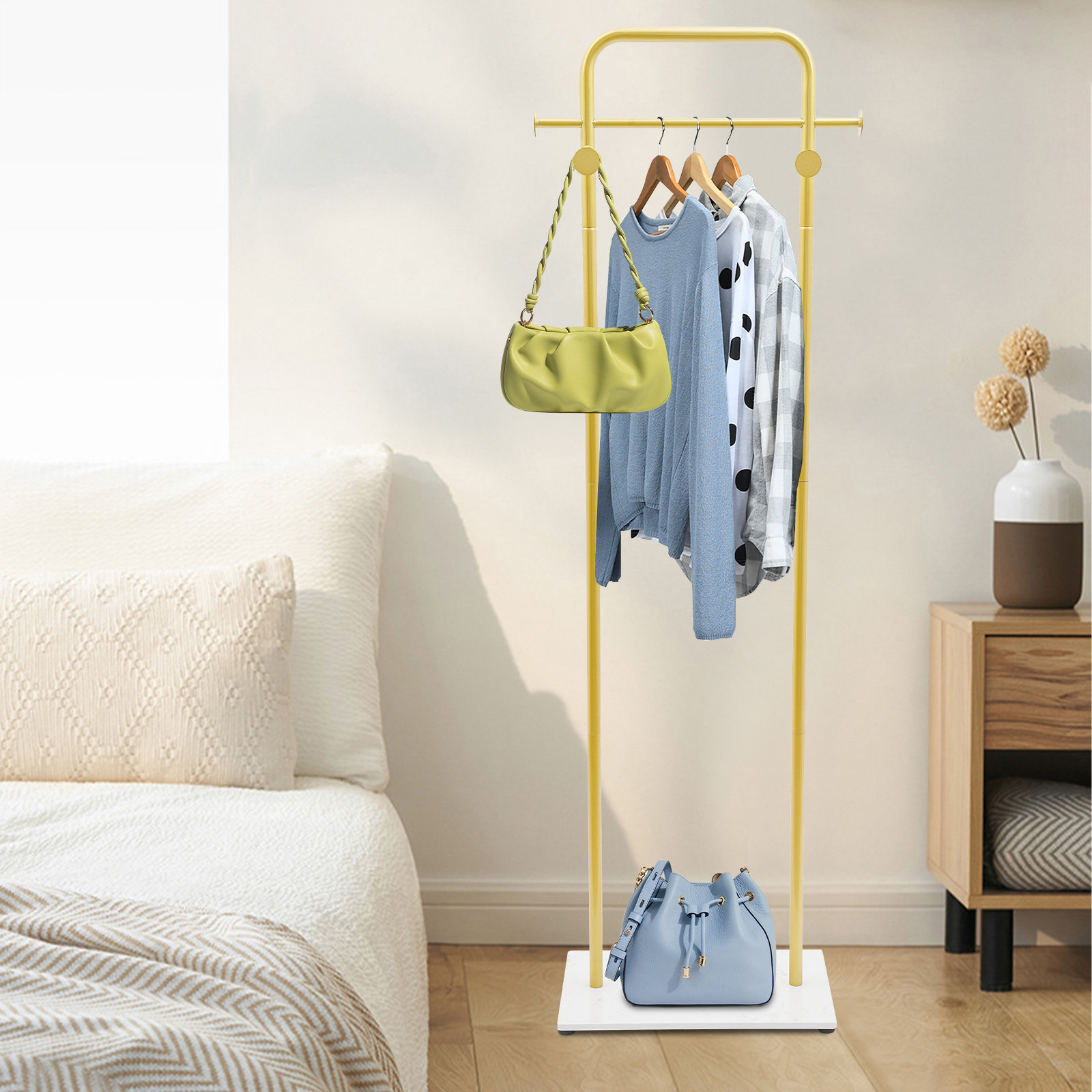 Rebrilliant Free-Standing Metal Coat Rack | Wayfair