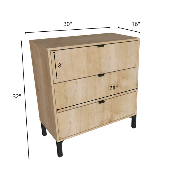 Ebern Designs Lilieth 3 - Drawer Dresser | Wayfair