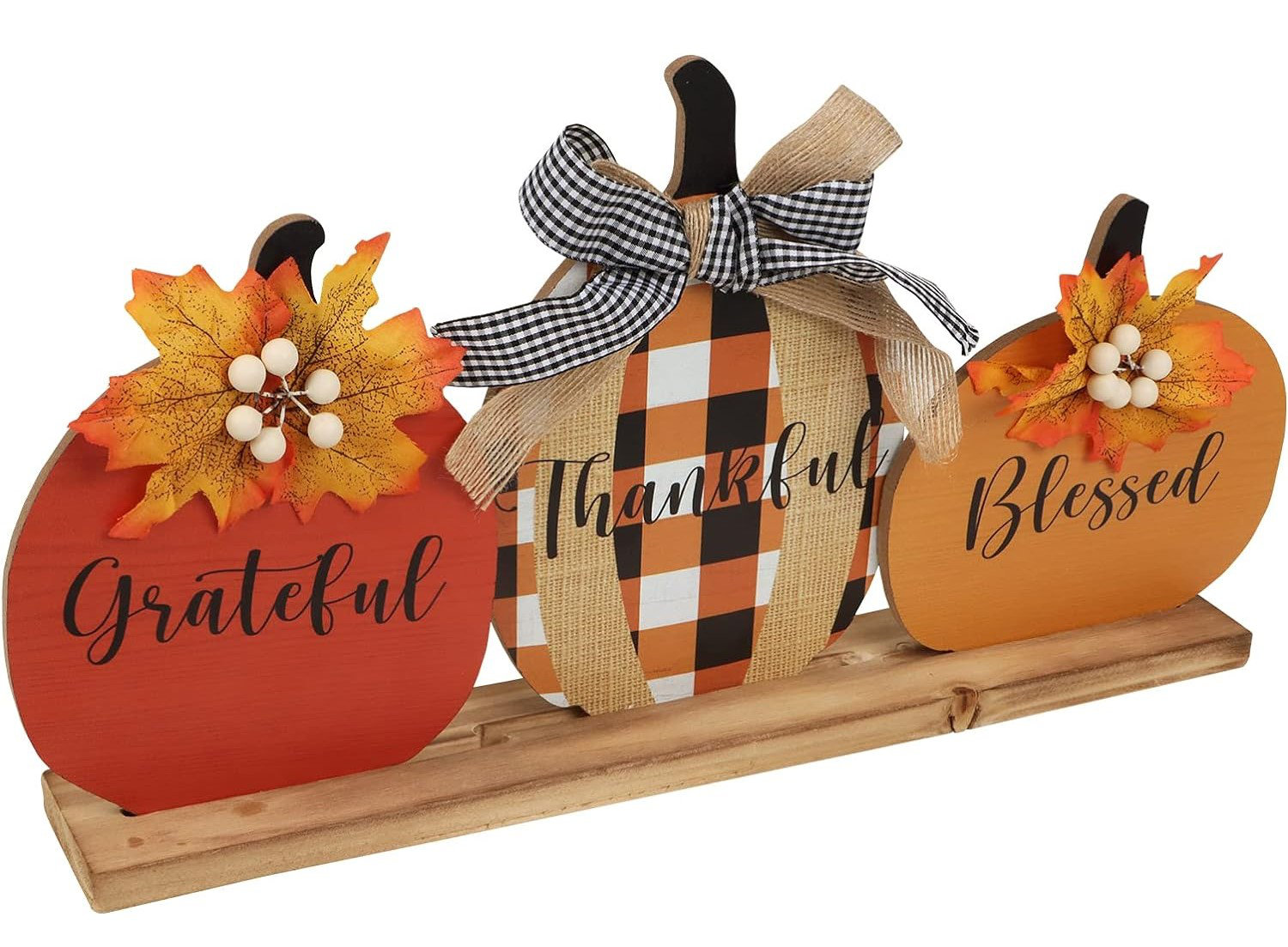 The Holiday Aisle® Fall Decorations For Home, Rustic Fall Tabletop ...