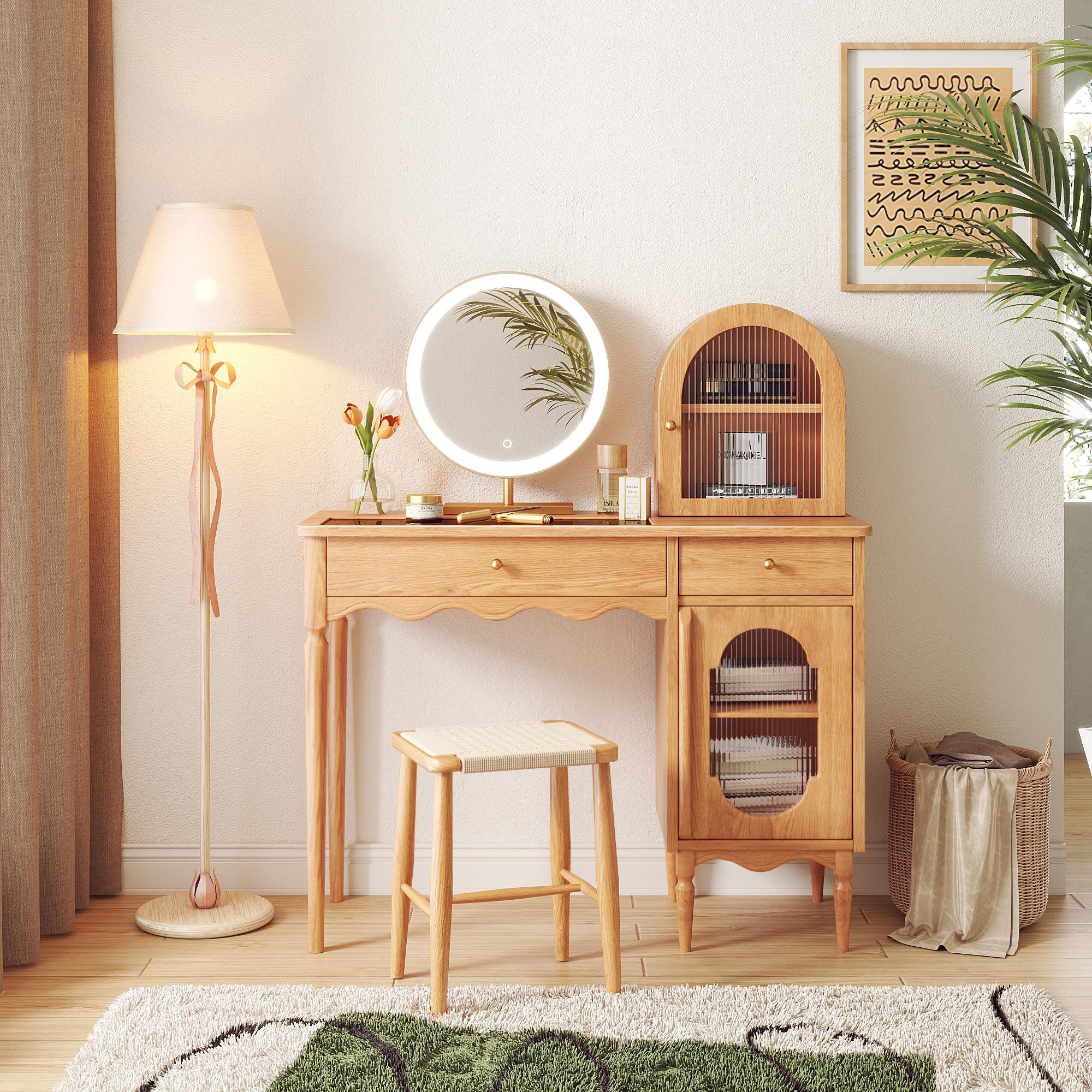 Darby Home Co Aideyn Elegant Modern-Classical Vanity Table & Reviews ...