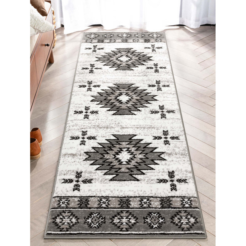 Union RusticDulcet Rodrigo Southwestern Medallion Grey Area Rug ...