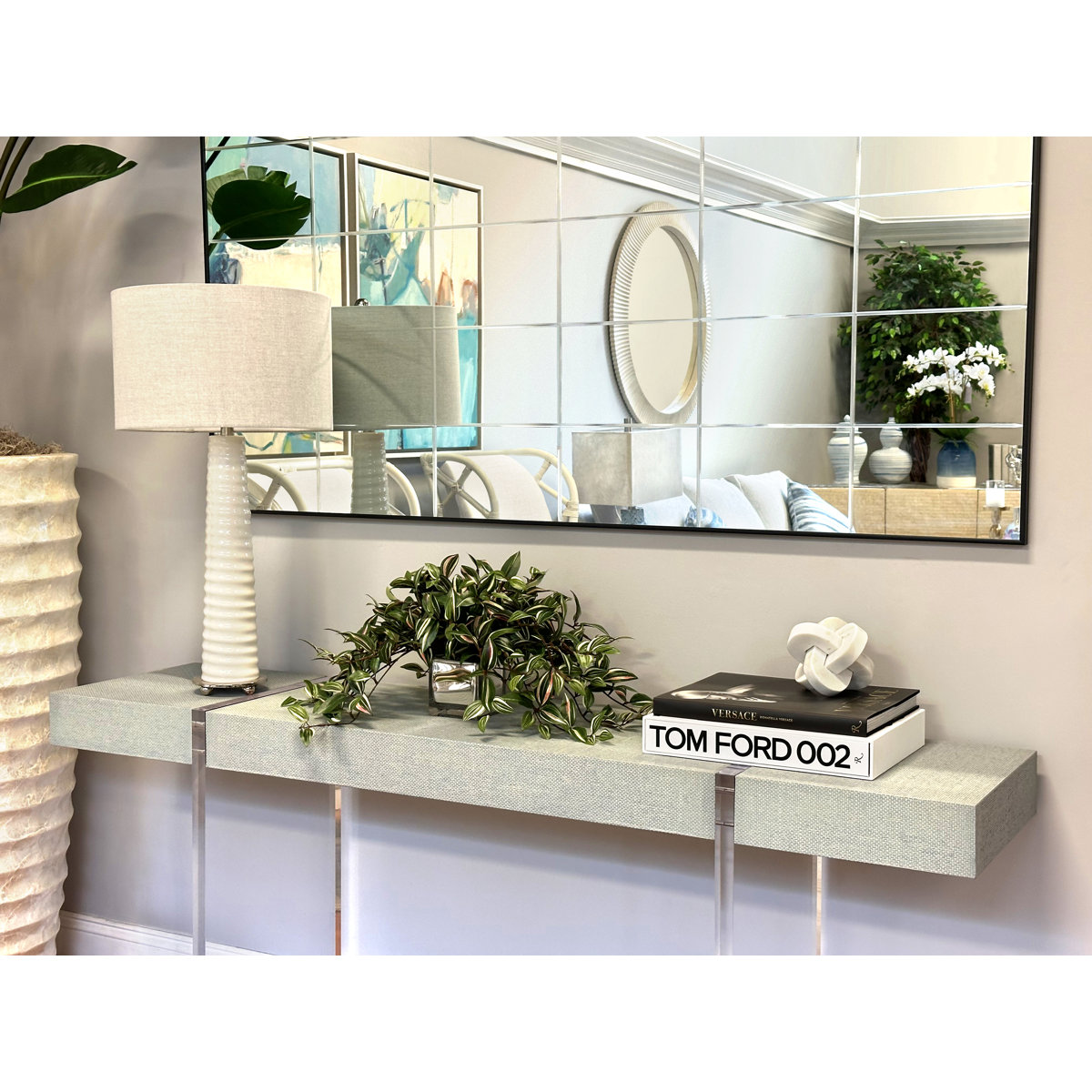 Creative Displays, Inc. Wandering Jew Arrangement In Square Glass Pot ...