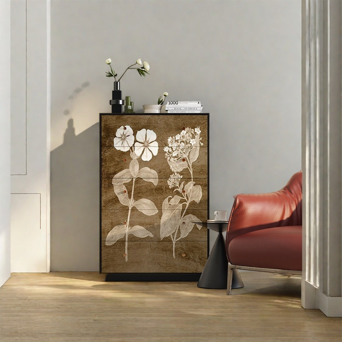 interanest Elegant Storage Cabinet with Metal Handles | Wayfair