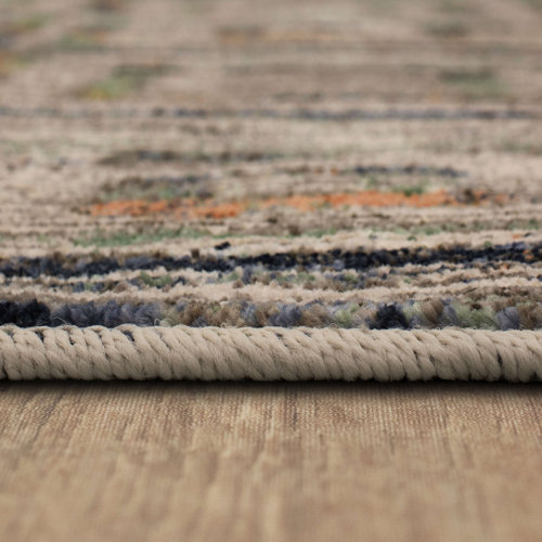 Scott Living Weathered Squares Teal/Gold/Gray Rug | Wayfair