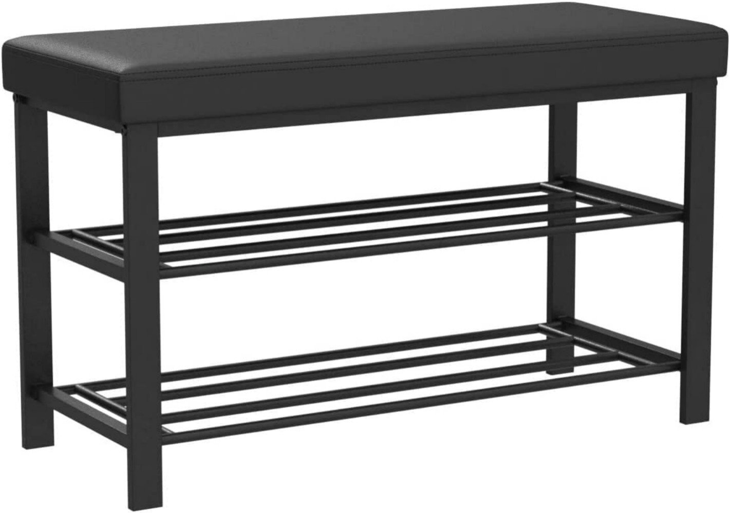Latitude Run® Two-Tier Entryway Shoe Rack With Upholstered Seat And ...