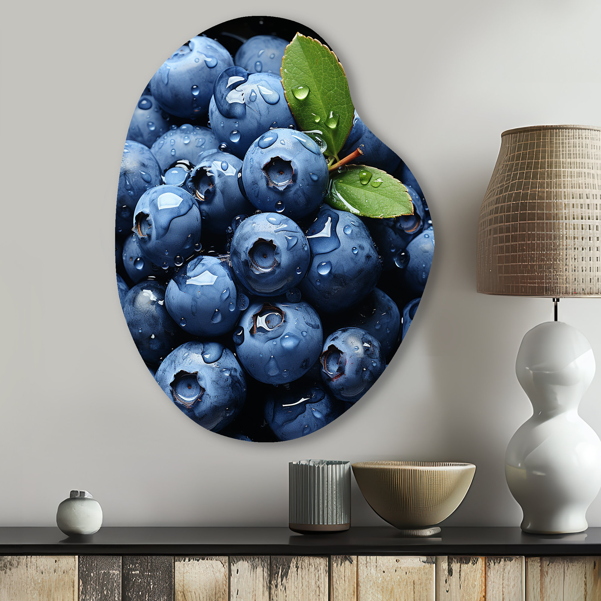 Design Art Fruit Plump Blueberry Pointillism - Fruits Pear Shape ...