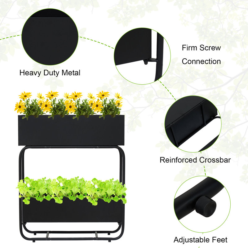 Ebern Designs Kahmiah Metal Raised Garden Bed | Wayfair