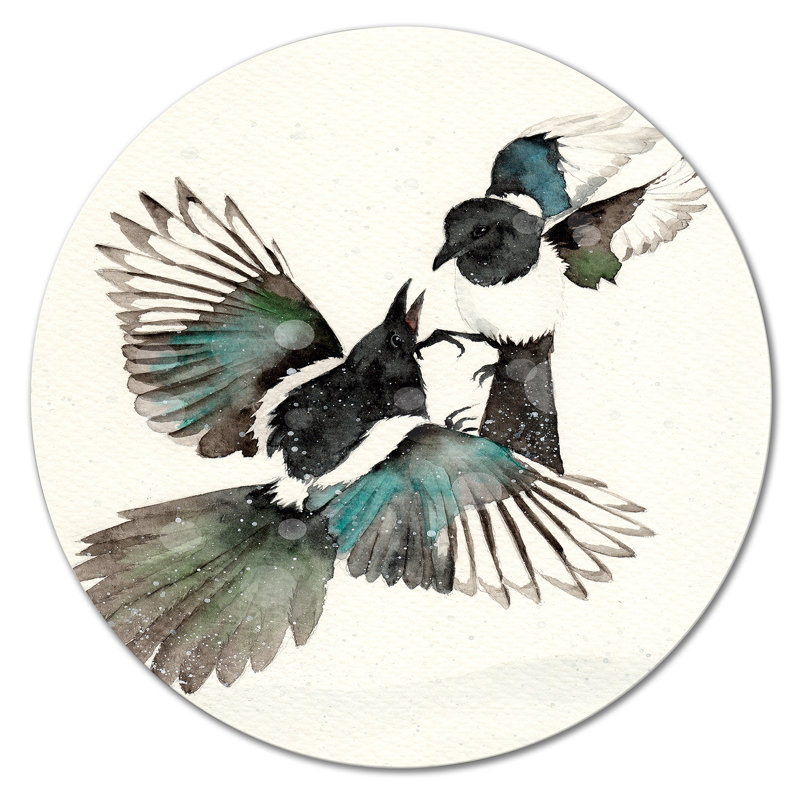 two magpie drawing