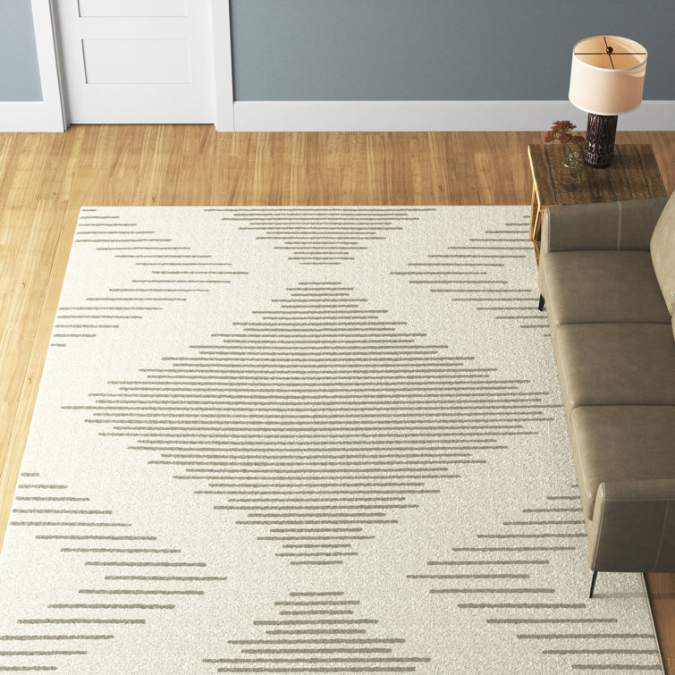 The Twillery Co.® Cohutta Geometric Grey and Ivory Area Rug & Reviews ...
