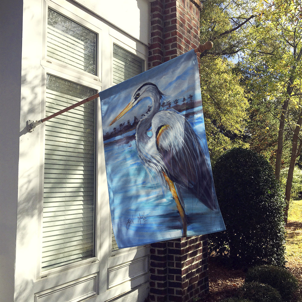 Rosecliff Heights Drapeau de maison 40 po x 28 po Stateson Heron Gazing ...