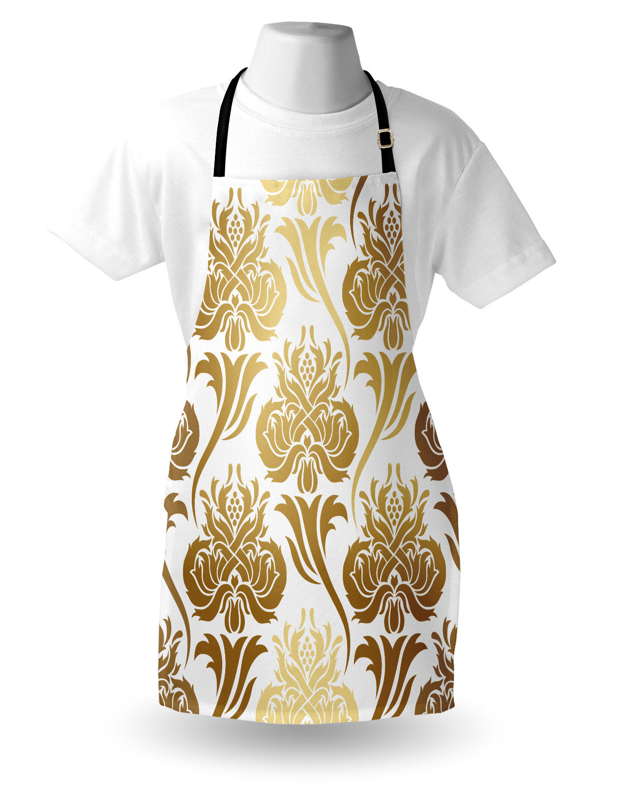 East Urban Home Damask Apron Unisex, Ombre Abstract Floral, Adult Size ...