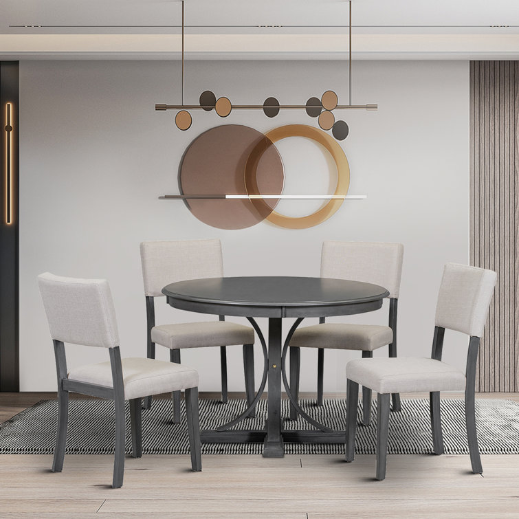 Gracie Oaks Zhani 5 - Piece Pedestal Dining Set - Wayfair Canada