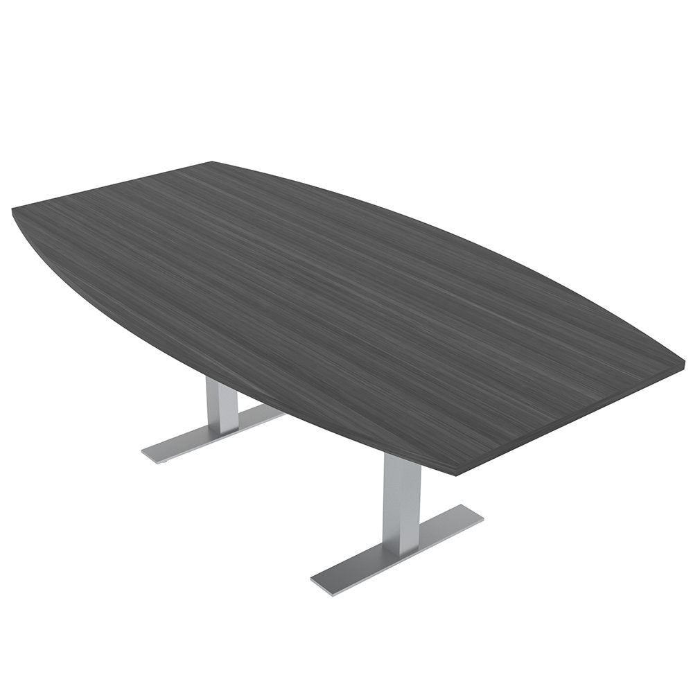 Inbox Zero Boat Shaped Conference Table with Metal T Base | Wayfair