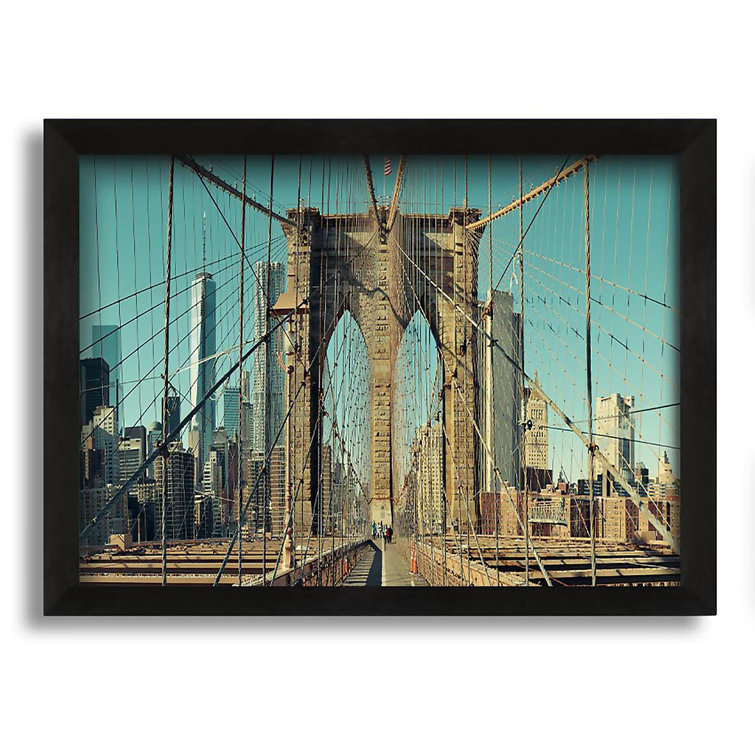 Latitude Run Amazing Nyc Bridge - Single Picture Frame Print on Canvas ...