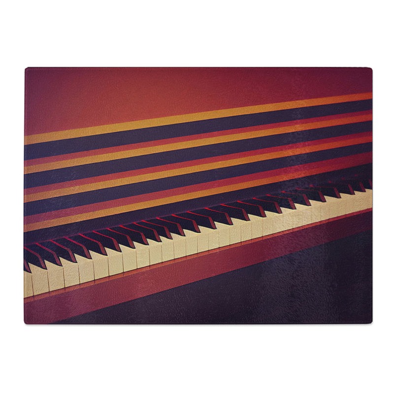 George Oliver Piano Keys Art Glass Chopping Board | Wayfair.co.uk