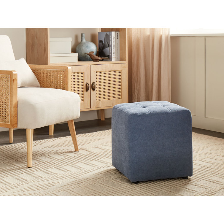 17 Stories Hadasha 38cm Wide Tufted Square Solid Colour Cube Ottoman ...