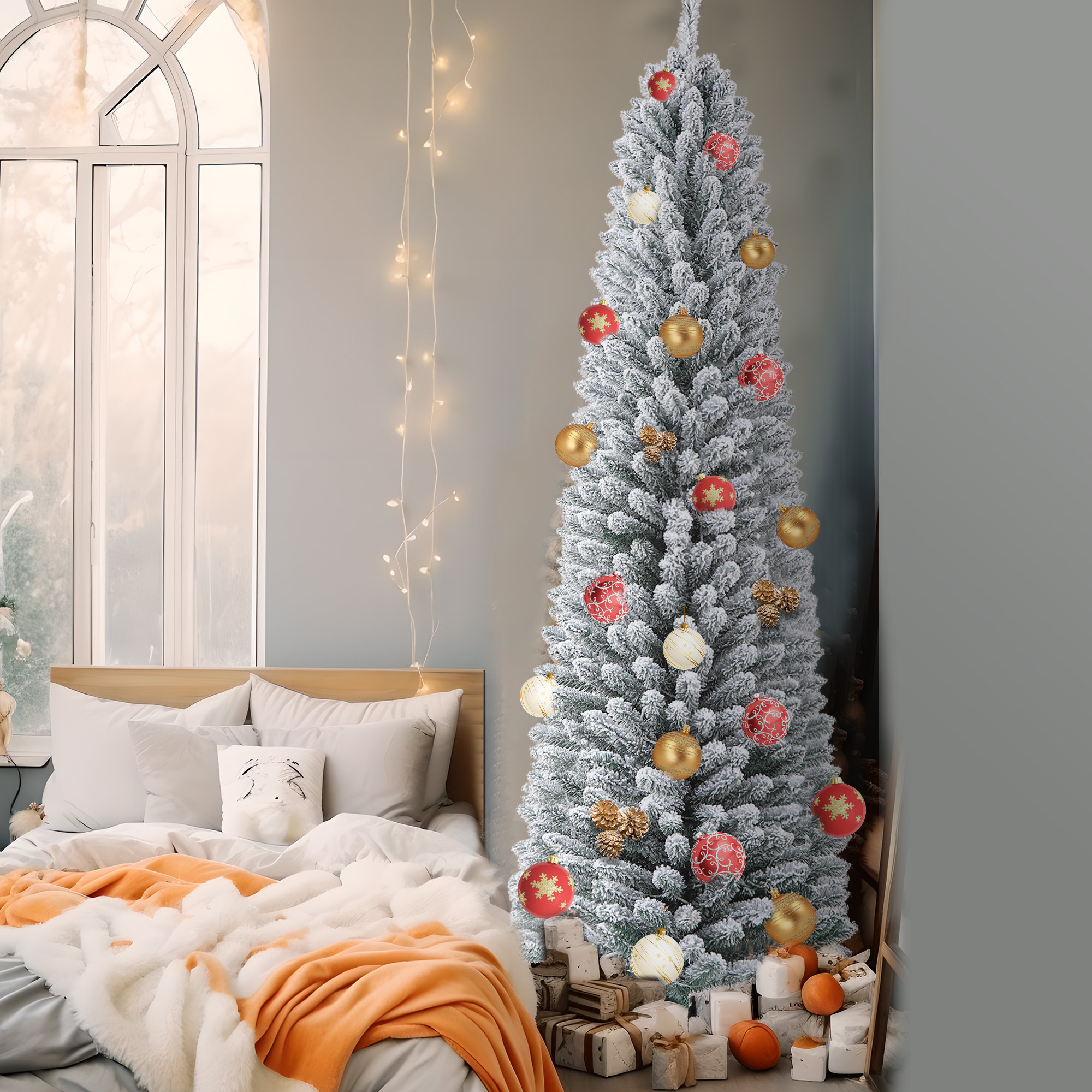 The Holiday Aisle® 7' Lighted Artificial Christmas Tree | Wayfair