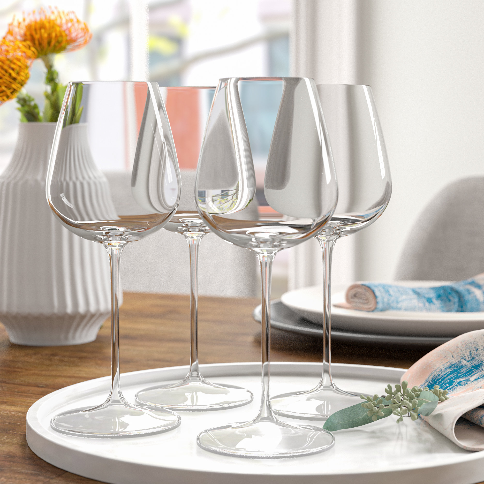 Corrigan Studio Saori 18 oz. Crystal Red Wine Glass (Set of 12 ...