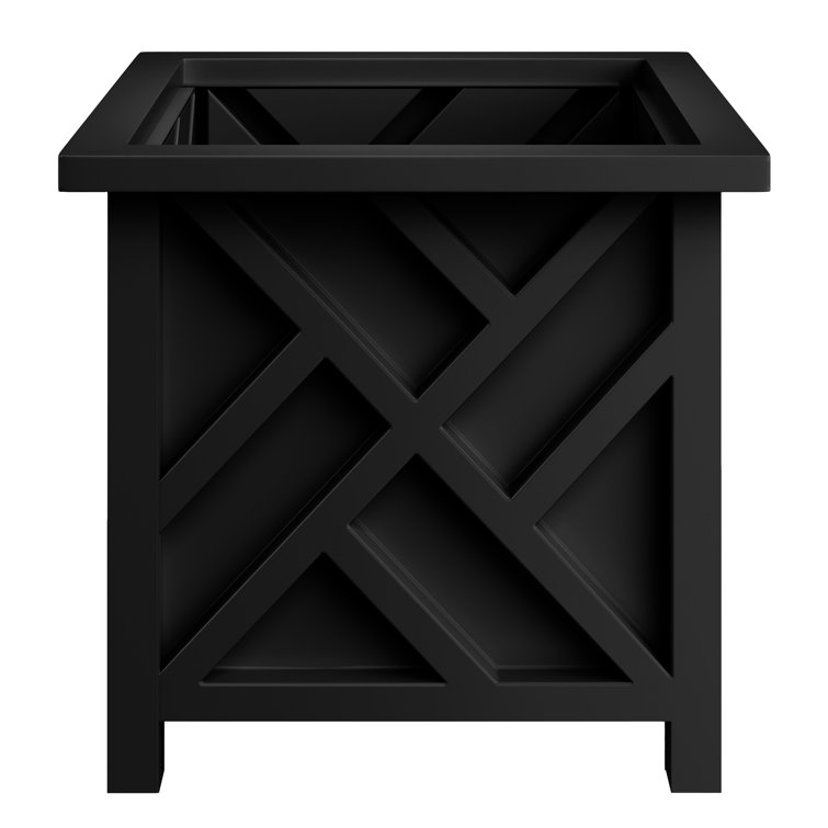 Lark Manor Anfried Lattice Design Planter Box - 15.5-Inch-Square ...