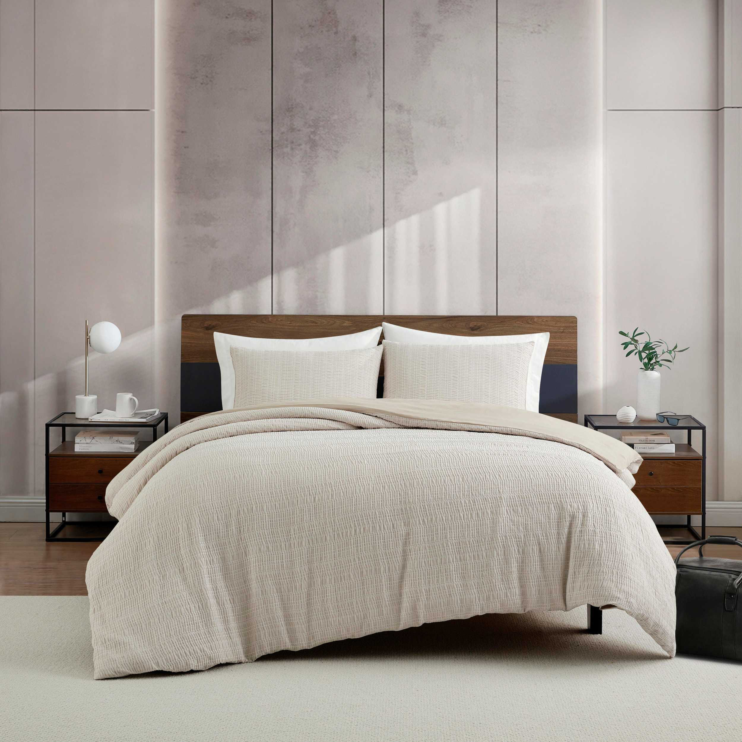 Kenneth Cole Stitched Gauze Solid Comforter Set - Wayfair Canada