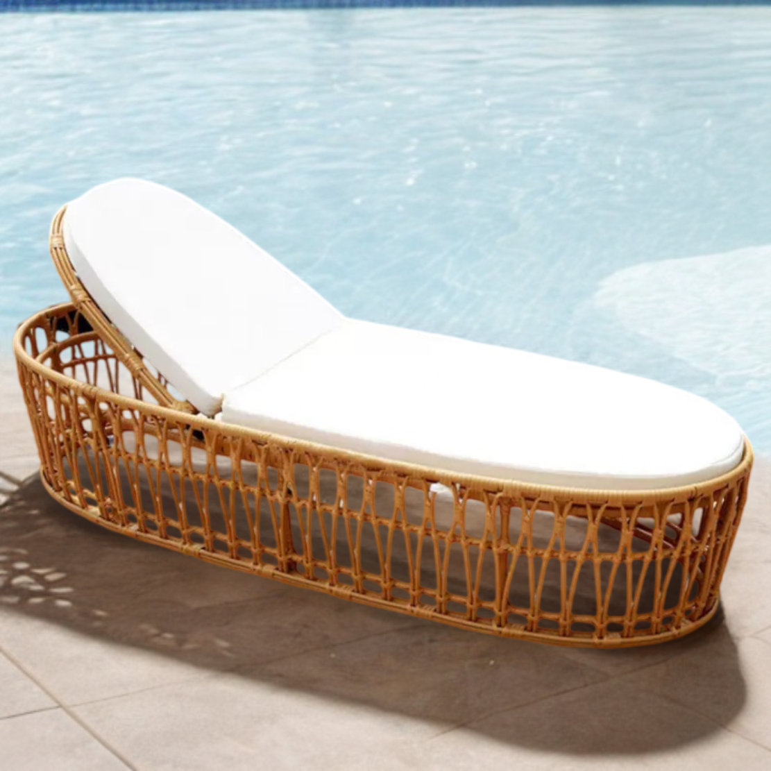 Elegance Furnishings Outdoor Recliner Swimming Pool Beach Chair Outdoor ...