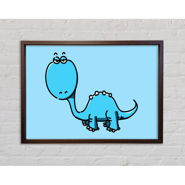 Bright Star Dinosaur Not Impressed Baby Blue - Print | Wayfair.co.uk