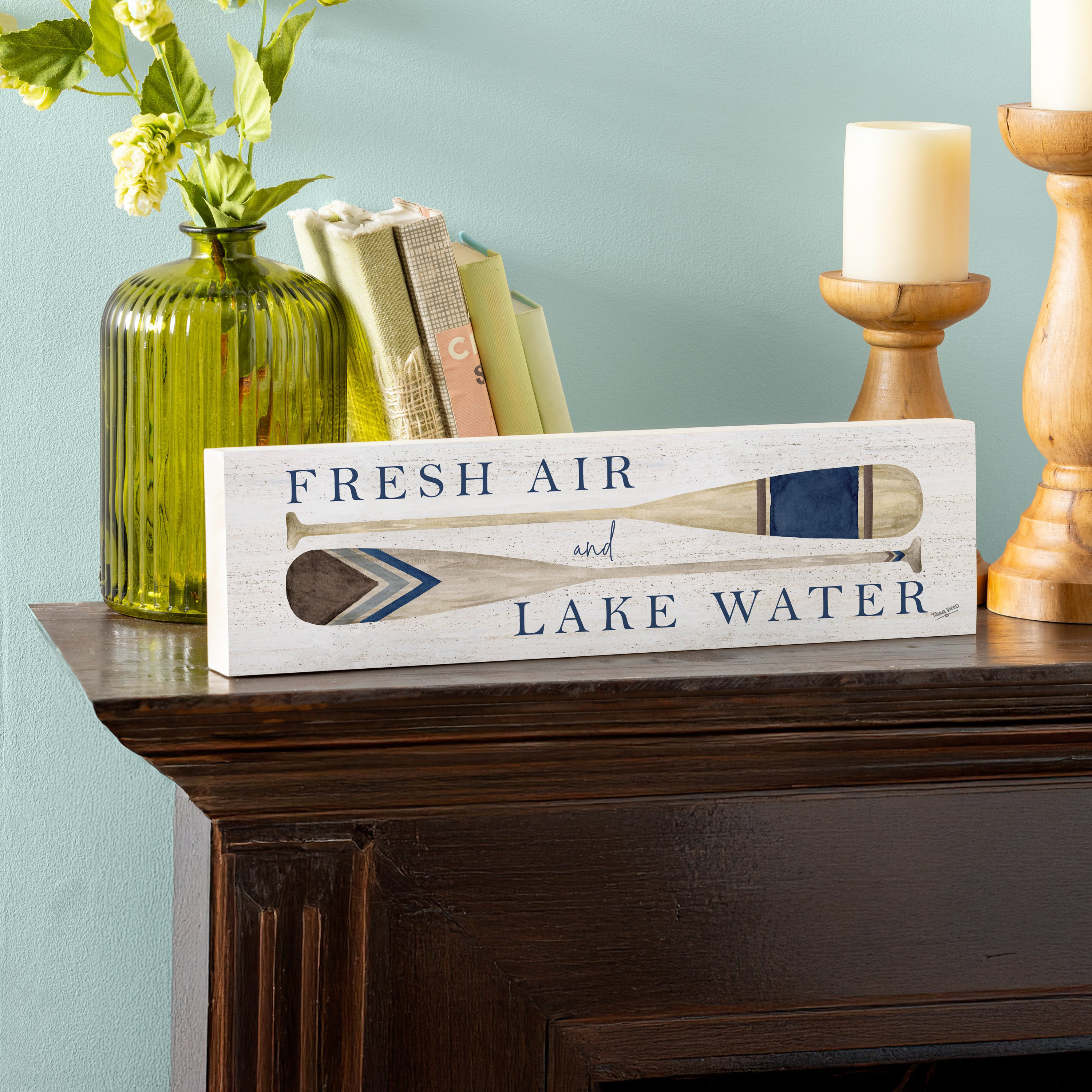 Highland Dunes Lake Living Mantle Sign Fresh Air 18x5" - Wayfair Canada
