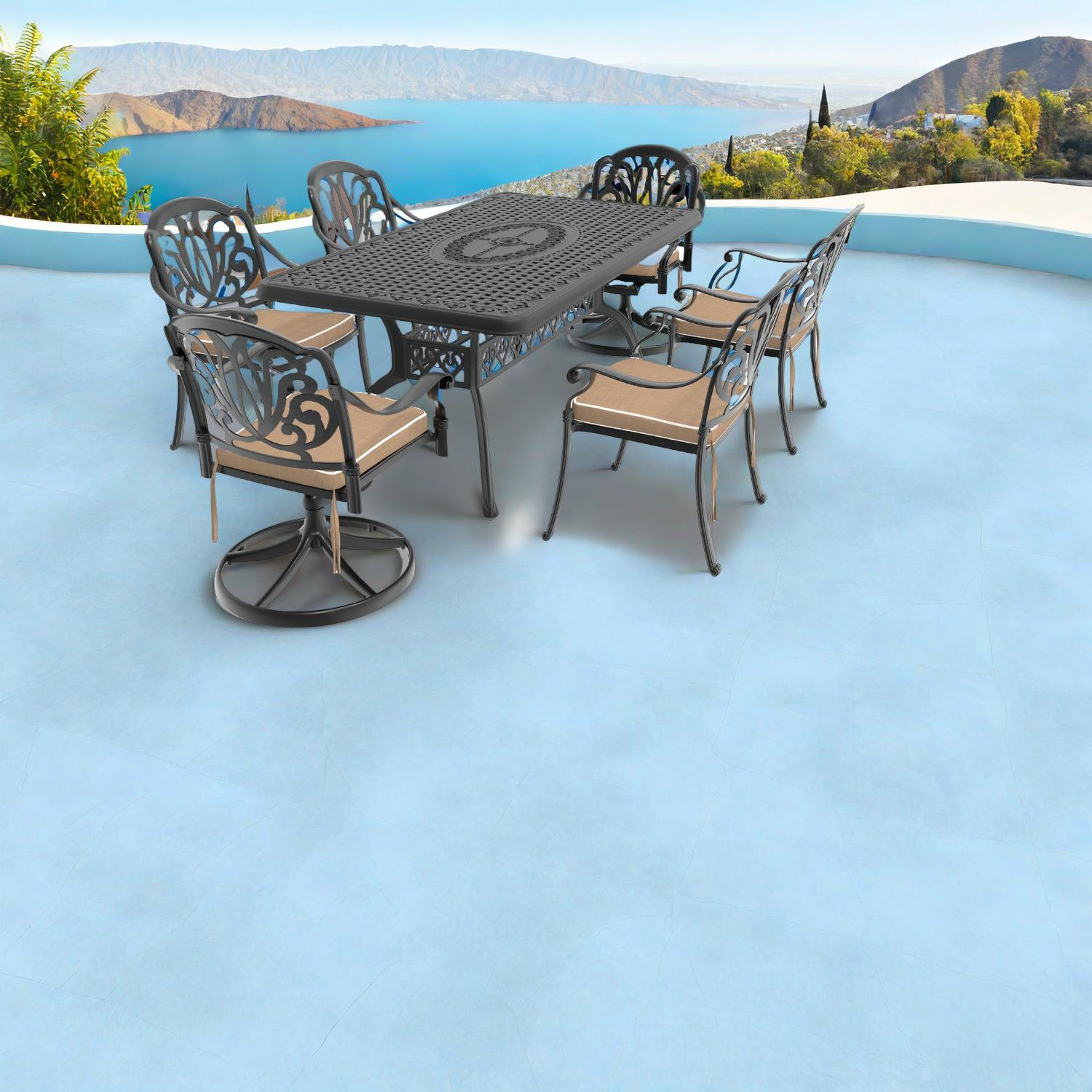 Bloomsbury Market Luxury Patio Dining Sets, All-weather Aluminum ...