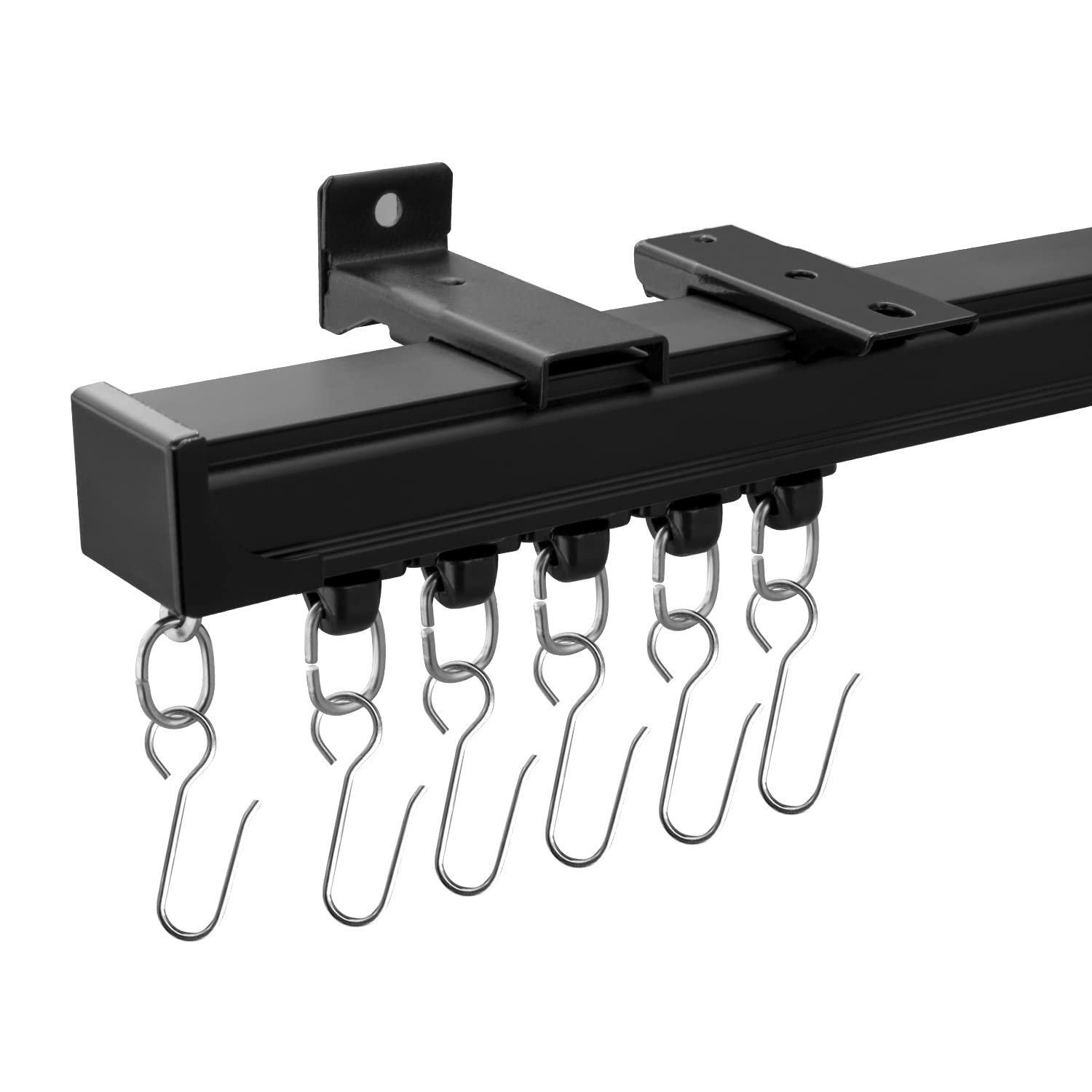 Orblue Ceiling Curtain Tracks Ceiling Mounted Heavy-Duty Curtains Rails ...