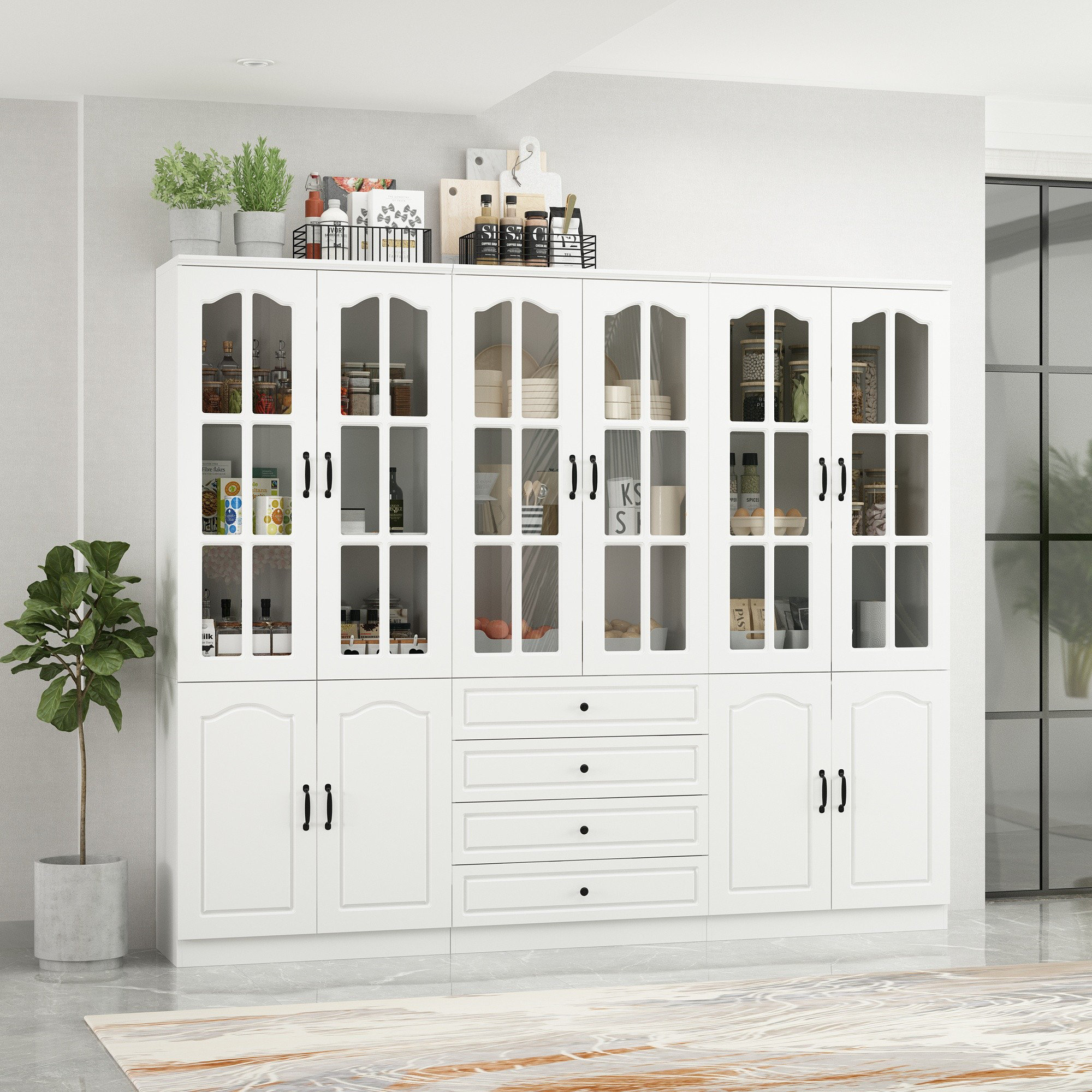 Red Barrel Studio Garde-manger 78,7 po avec tablette ajustabel, garde ...