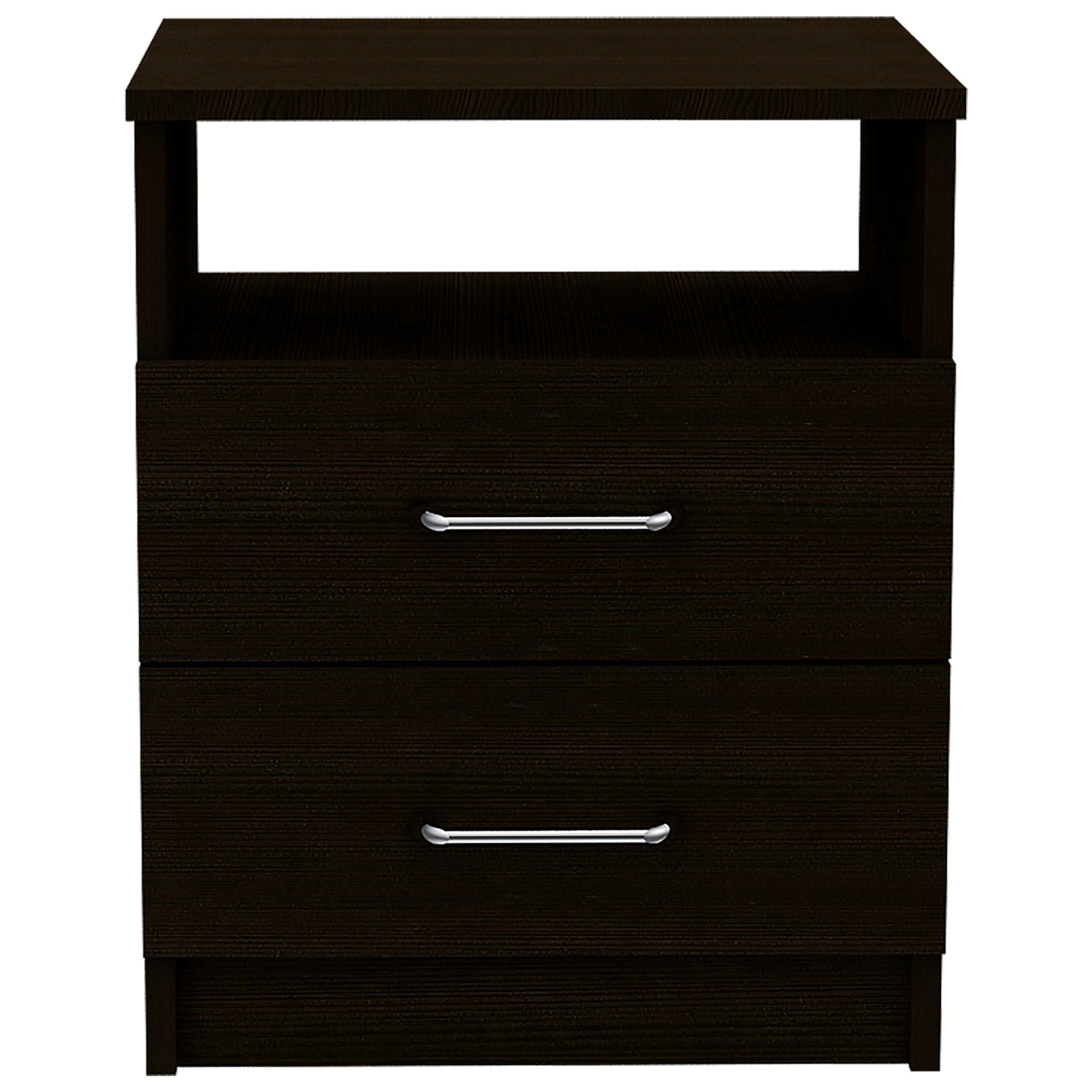 Latitude Run® 2-Drawer 1-Shelf Rectangle Nightstand Wenge | Wayfair