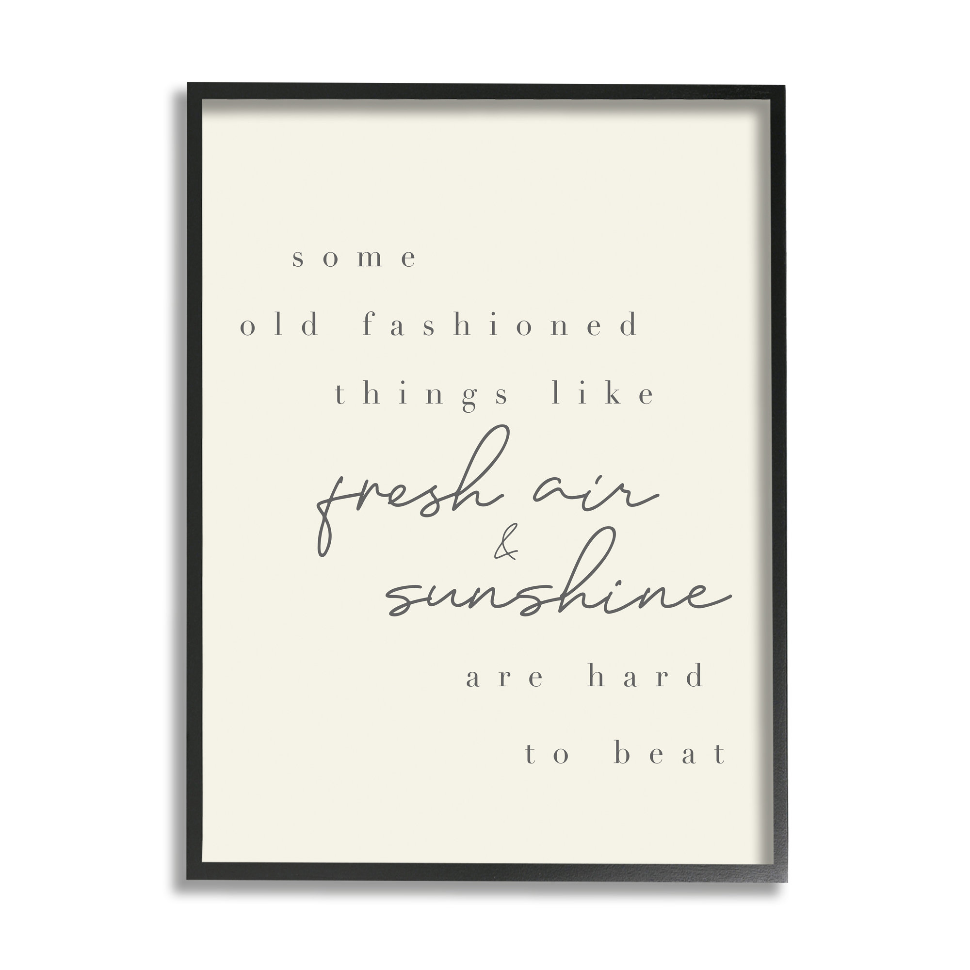 Stupell Industries Fresh Air & Sunshine Comforting Cursive Typography ...