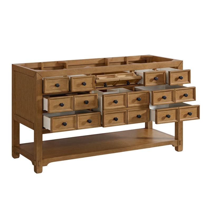 James Martin Vanities Malibu 60" Single Vanity Cabinet, Amber Birch ...