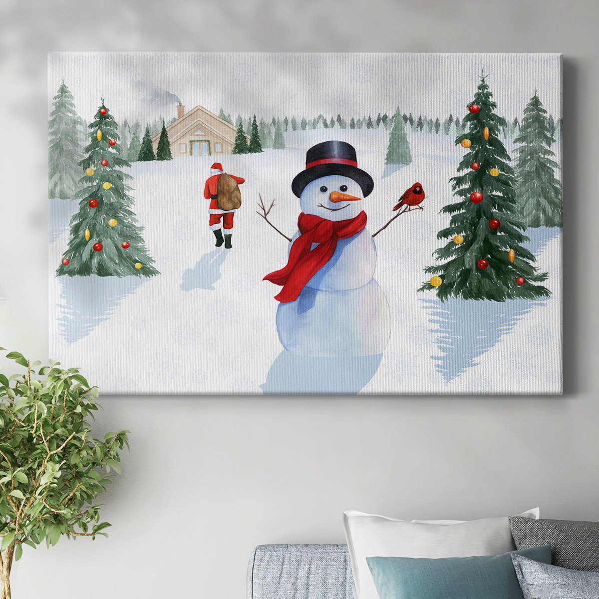 The Holiday Aisle® Santa's Snowmen Collection A-Gallery Wrapped Canvas ...