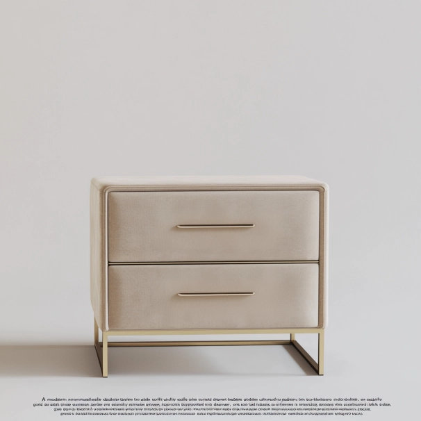 Canora Grey Set Of 2 Beige Velvet Nightstands With 2 Drawers | Wayfair ...
