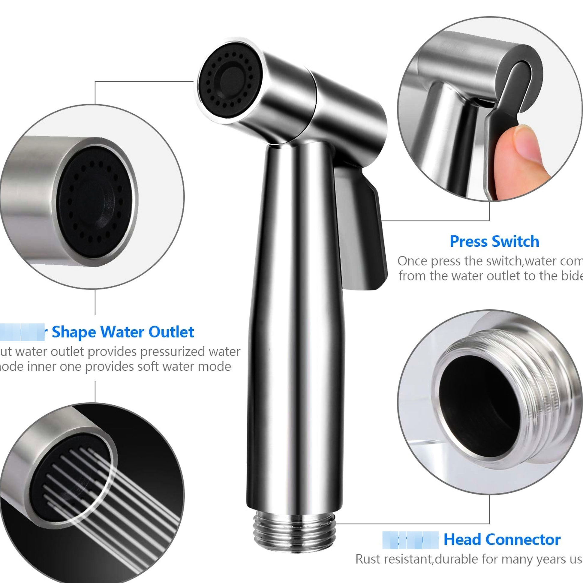 TUOXIN Bidet For Toilet - Stainless Steel, Leak, Adjustable Water ...