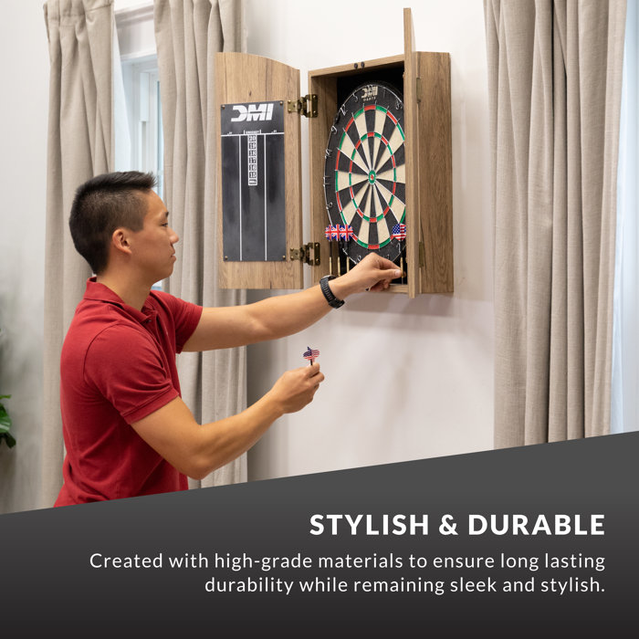 DMI Sports Bristle Dartboard And Cabinet Set (Darts Included) & Reviews ...