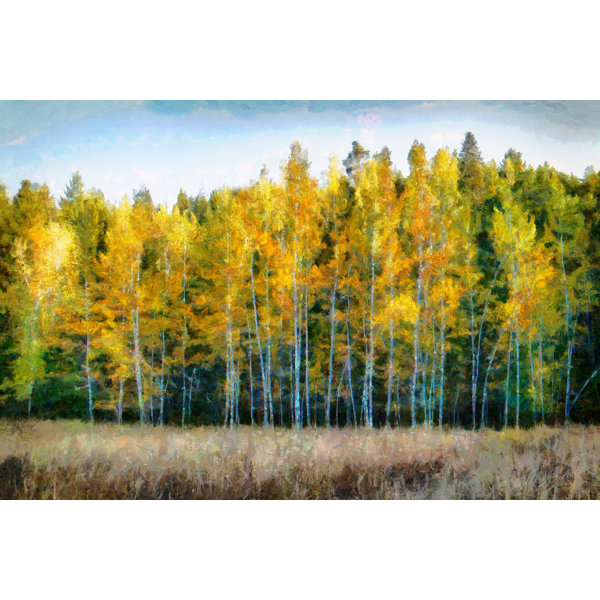 Alpen Home Painted Green Treeline - Wrapped Canvas Art Prints | Wayfair ...