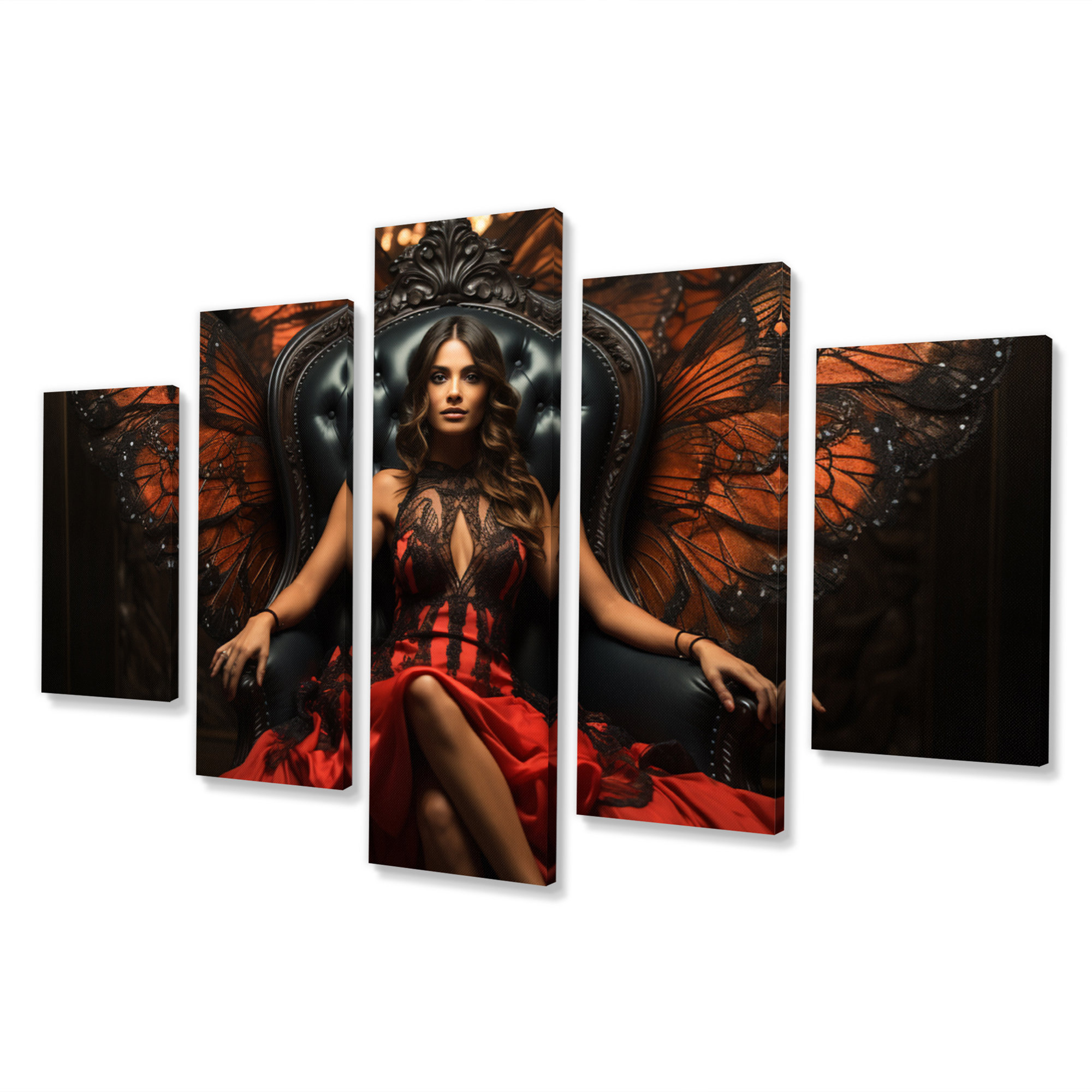 Design Art Queen Of Angel III - Portrait Canvas Print - 5 Panels | Wayfair