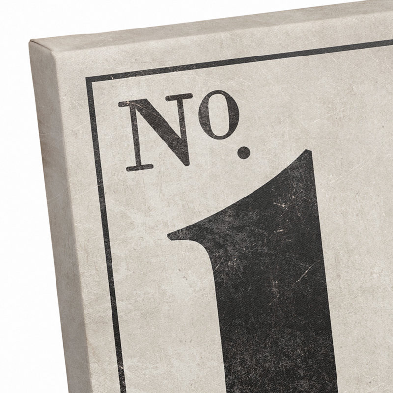 Williston Forge 'Vintage Number 12 Sign' Textual Art on Canvas | Wayfair