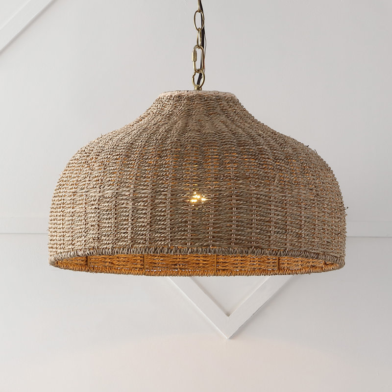 Bay Isle Home™ Aaroosh 1 - Light Dome Pendant with Rope Accents ...