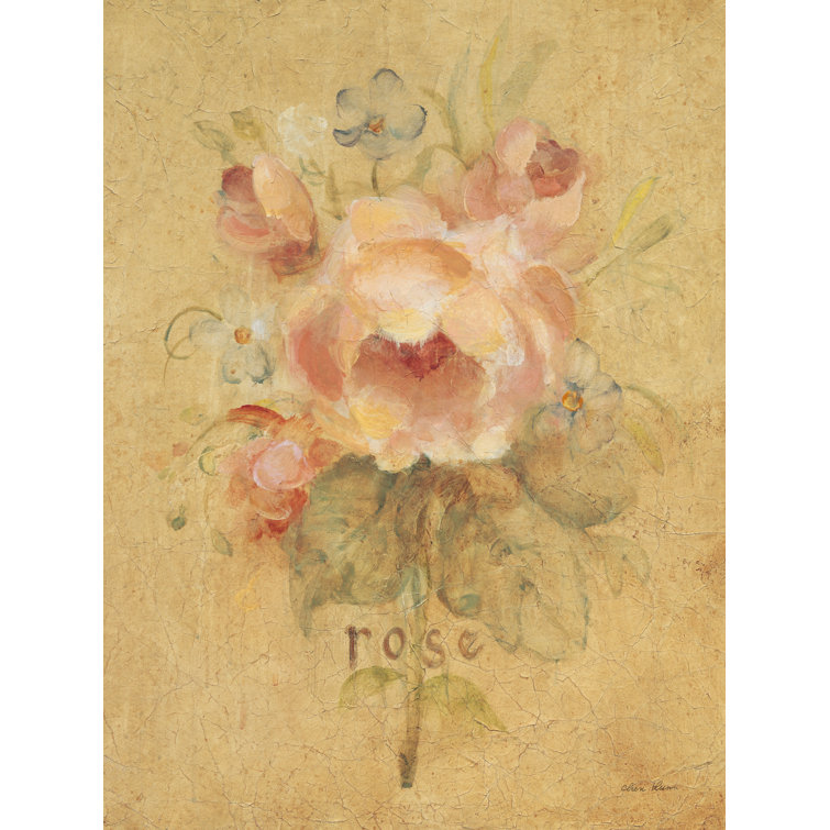 Winston Porter Rose On Canvas by Cheri Blum Print | Wayfair