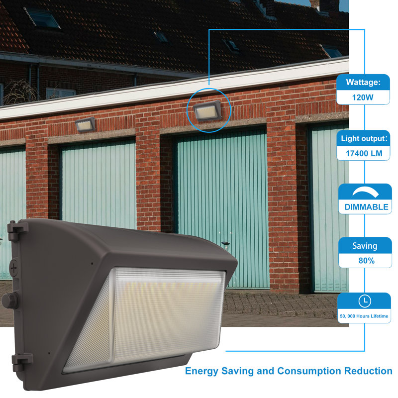 MingBright 1 - Head LED Hardwired Outdoor Security Wall Pack | Wayfair