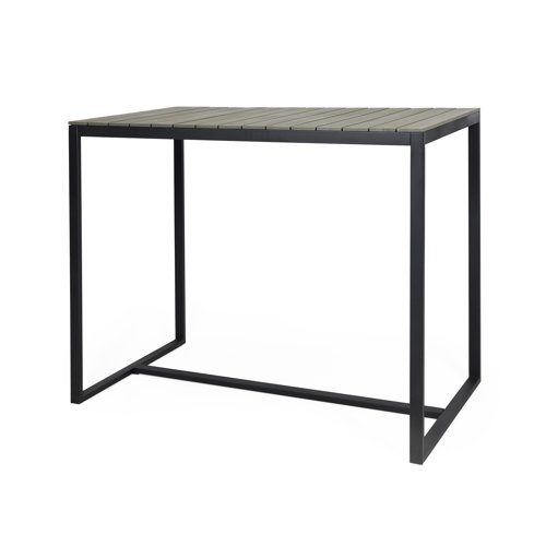 17 Stories Outdoor Modern Industrial Metal Bar Table & Reviews | Wayfair