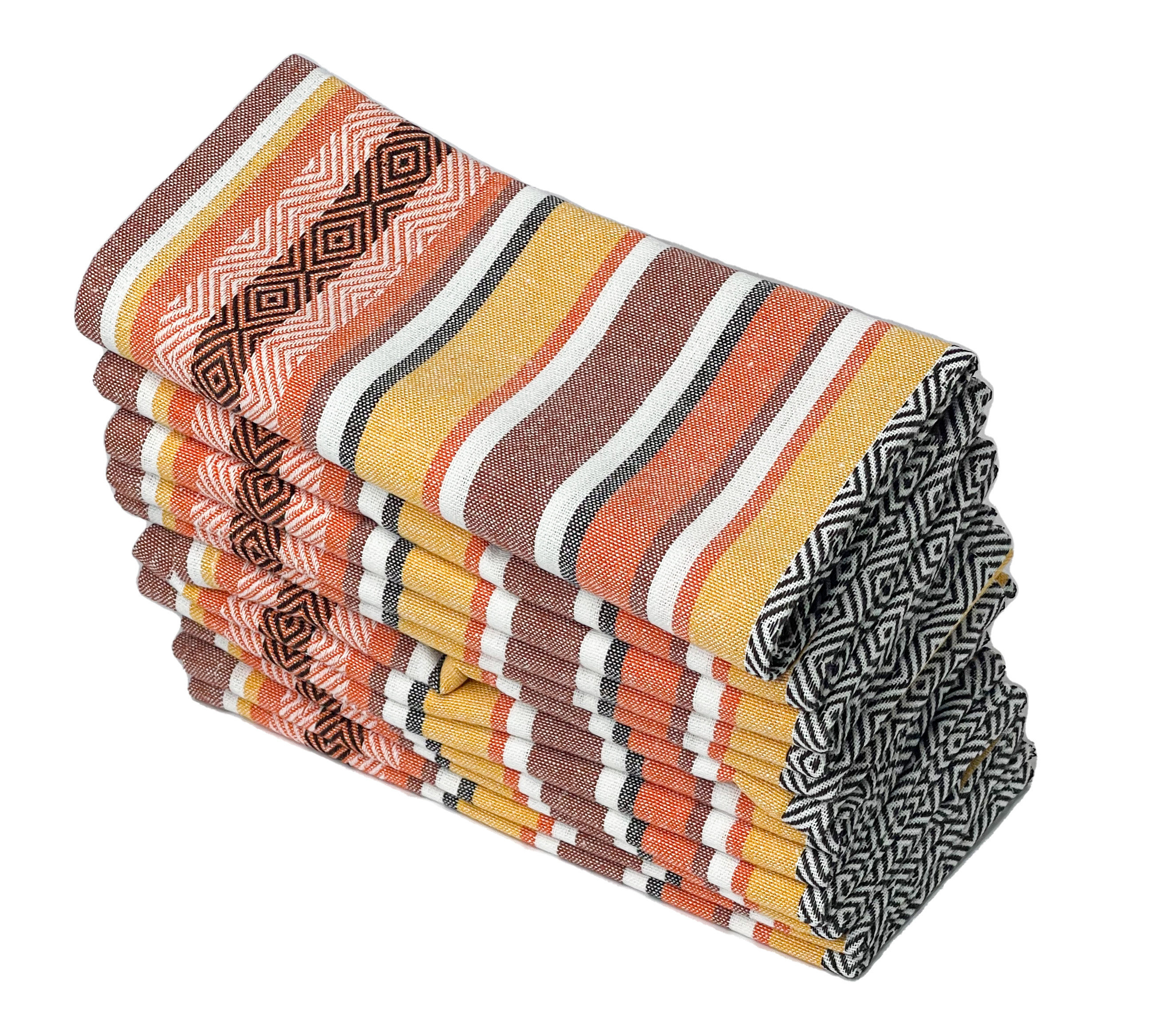 Highland Dunes WOVEN SALSA STRIPE NAPKINS SET OF 12 - Wayfair Canada