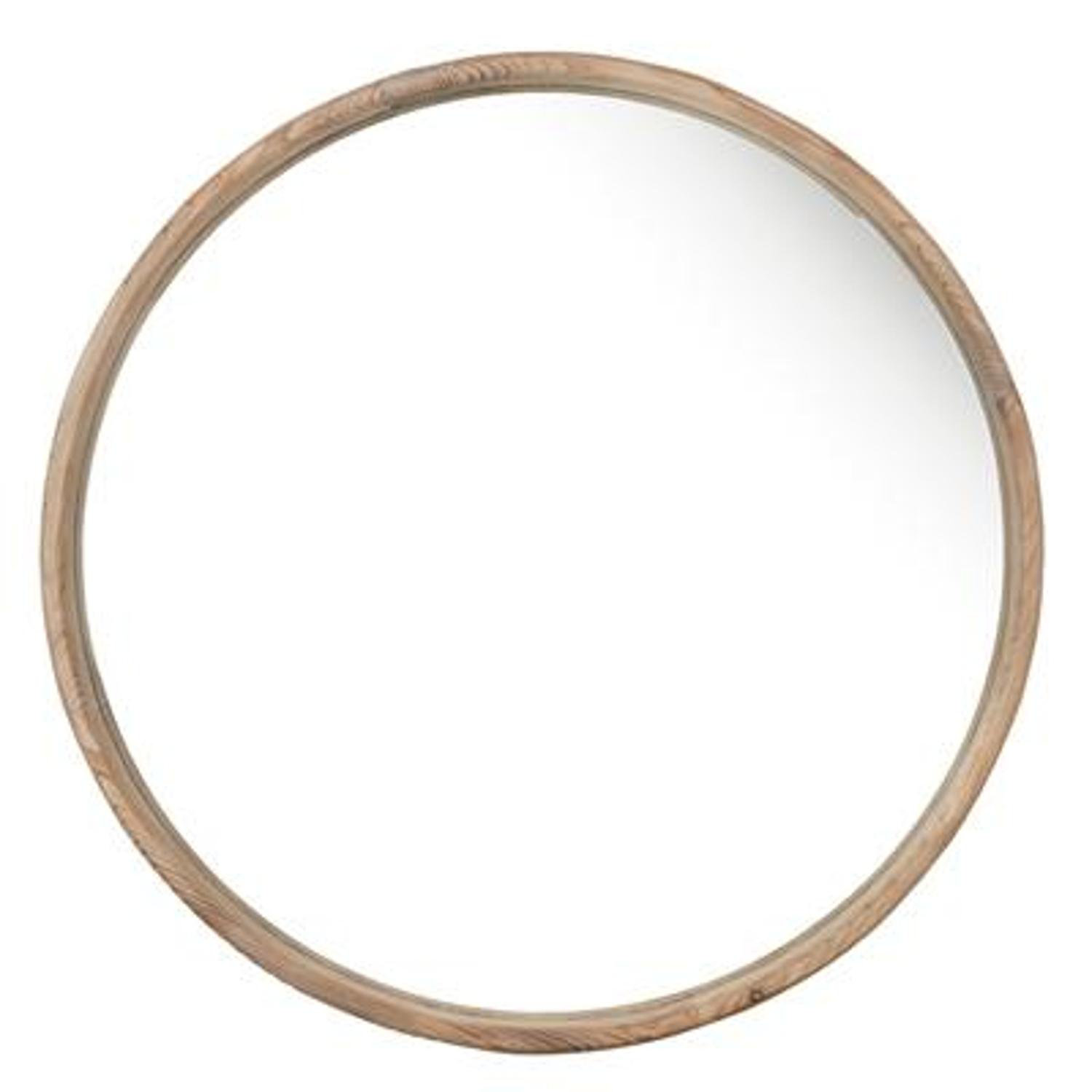 Millwood Pines Latasha 28" Natural Rustic Brown Wood Frame Round Wall ...