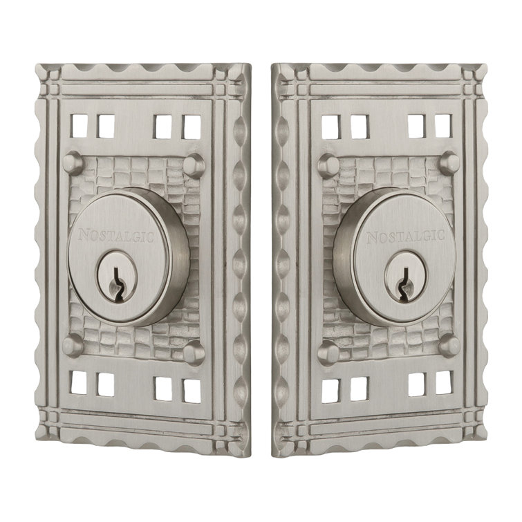 Nostalgic Warehouse Craftsman Plate Double Cylinder Deadbolt | Wayfair