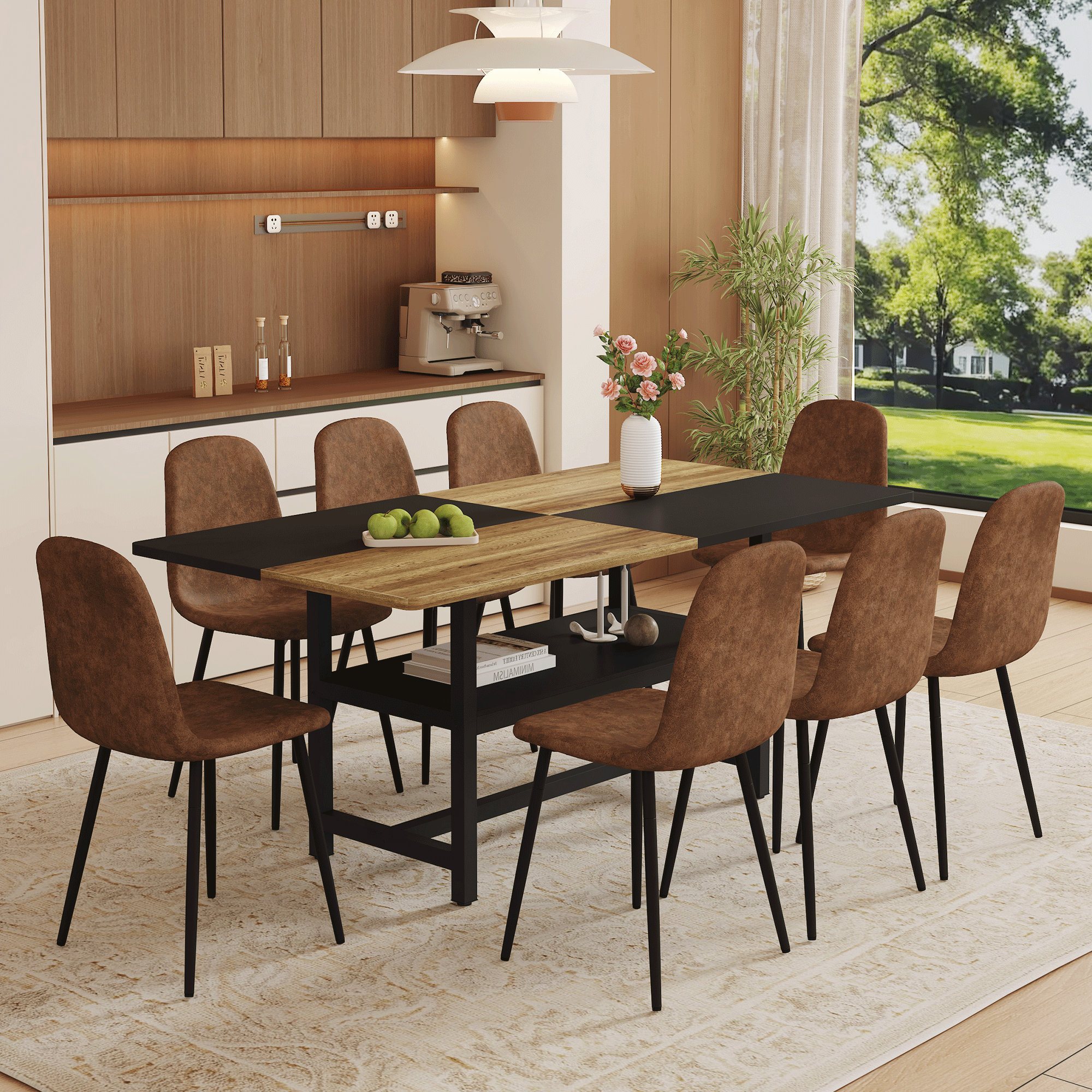 Corrigan Studio Elegant Dining Solution: Mdf & Metal Blend Modern ...